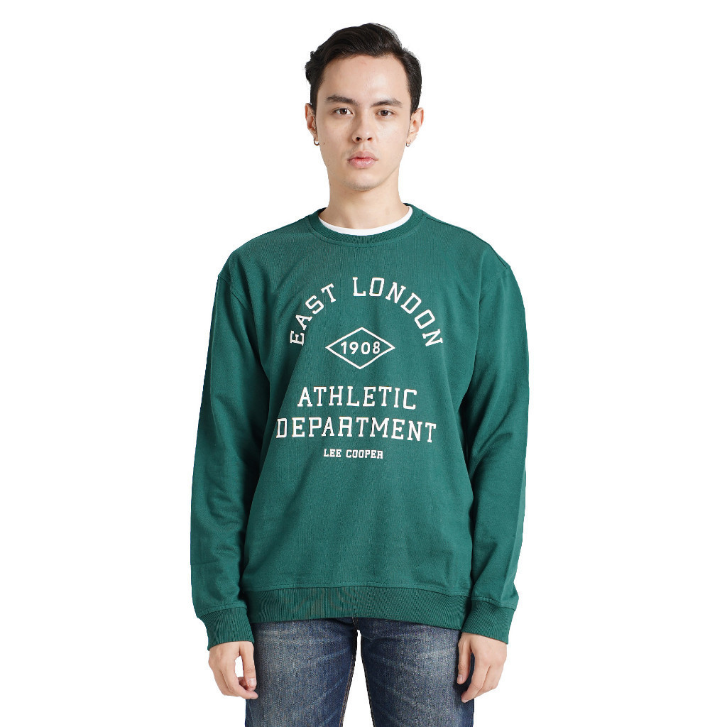 Jual LEE COOPER SWEATER ATHLETIC DEPARTMENT EMERALD GREEN | Shopee ...