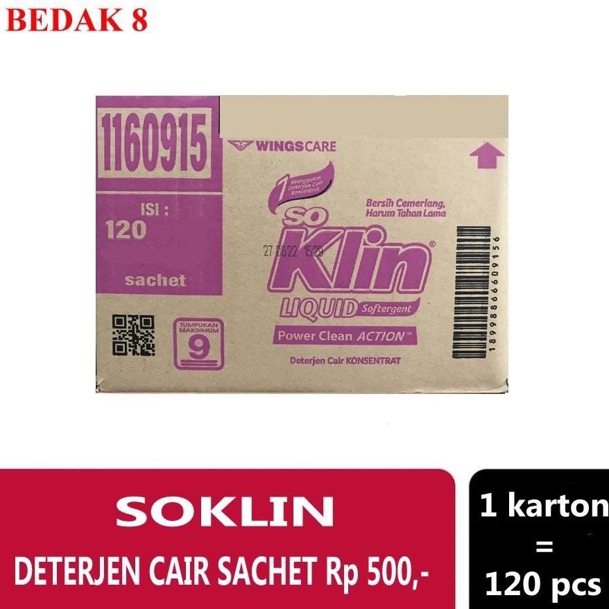 Jual Soklin Deterjen Cair Sachet/ So Klin Liquid Detergent Sachet Rp 500,- | Shopee Indonesia