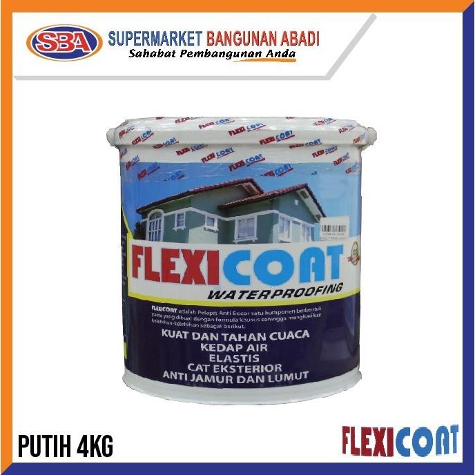 Jual [ Ek ] Flexicoat Waterproofing 4Kg Putih !! Ready | Shopee Indonesia