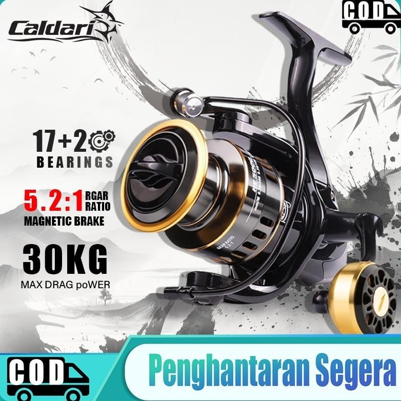 Jual Reel Pancing Asli Besi Fishing Reel 10Kg Drag 5.2:1 Kincir Logam ...