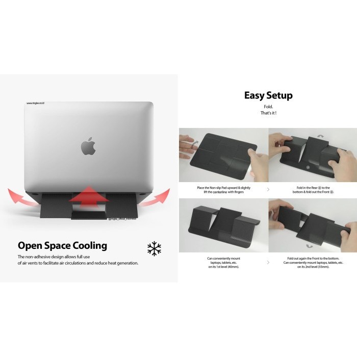 Jual Ringke Folding Stand 2 Adjustabel Alas Laptop Tipis Mouse Pad ...