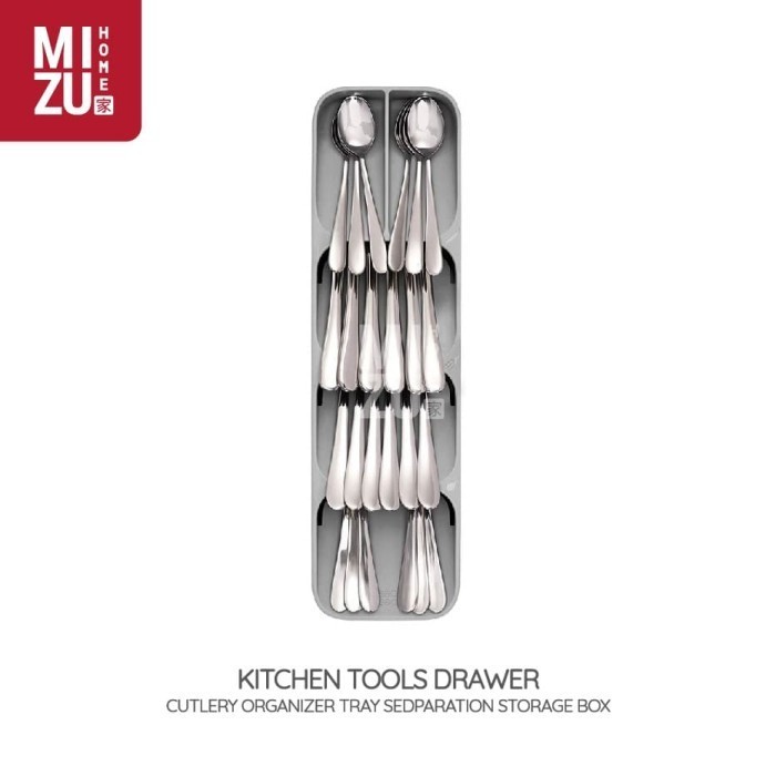 Jual Cuillere Kitchen Drawer Cutlery Organizer Tray Rak Sekat Sendok ...