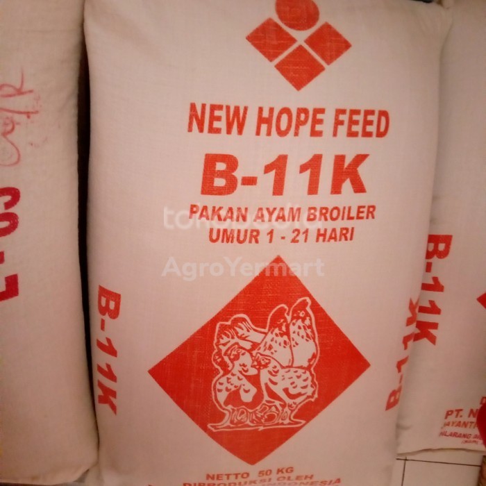 Jual Pakan Ayam Pedaging Broiler 1-21 Hari Voer B11K New Hope Paket 10 ...