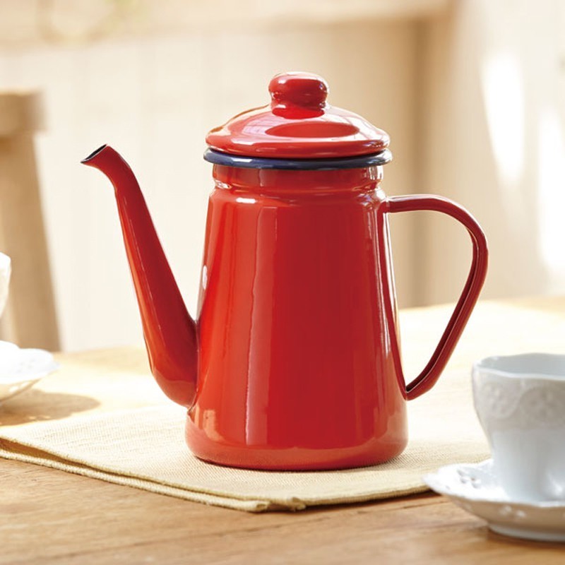 Jual Teko Kopi Enamel Kualitas Tinggi 1,1L Tuang Di Atas Teko Air Susu ...