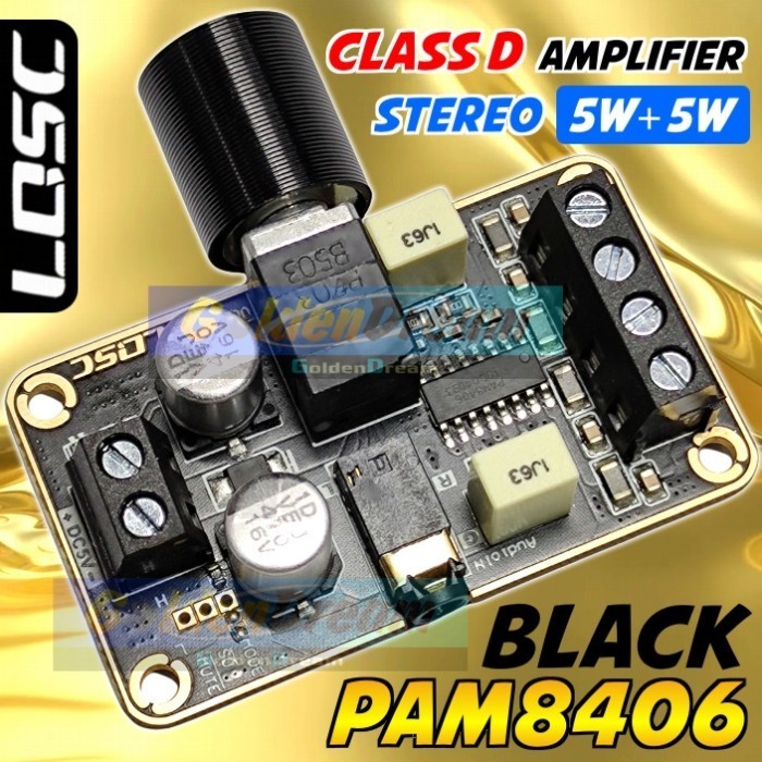 Jual Black Pam8406 Class D Stereo Amplifier 2X 5W Digital Audio Ampli ...