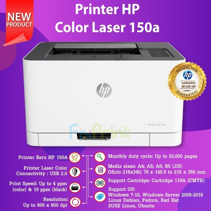Jual Printer Hp Laserjet 150A Color Laser Jet M 150 A M150A Garansi ...