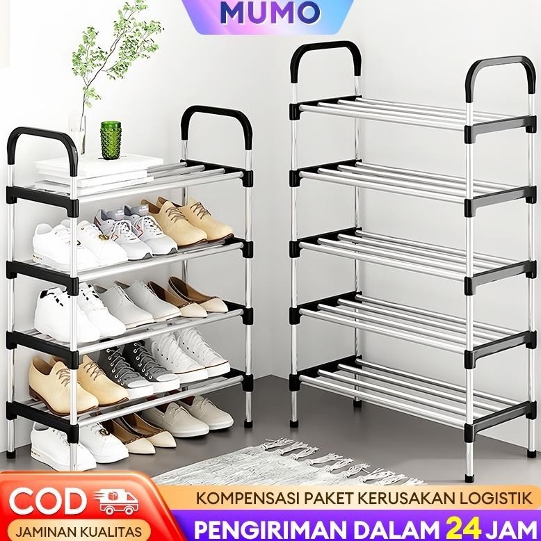 Jual Rak Sepatu 8 Susun Stainless Steel Rak Sepatu Minimalis Shoe Rack ...