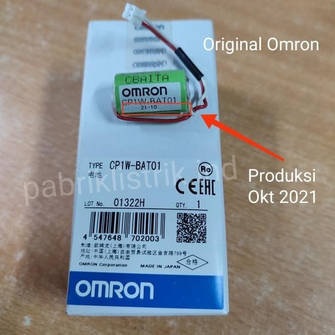 Jual [ Bv ] Battery Baterai Plc Cp1W Bat01 Bat 01 / 3V Omron Original ...
