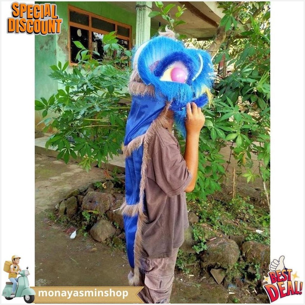 Jual MAINAN BARONGSAI ANAK MATA MENYALA TOPENG KEDOK BARONGAN COD ...