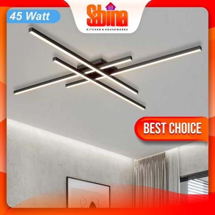 Jual Lampu Plafon Led Hias Chandelier Dimmable 4 Strip 3 Color Remote ...