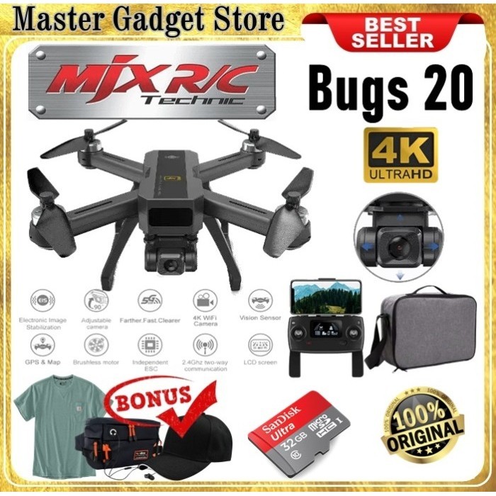 Jual Rc Drone Mjx Bugs 20 Eis Camera 4K Wifi 5G Optical Flow Rtf B20 Eis | Shopee Indonesia