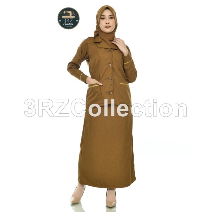 Jual Seragam Pns Wanita Baju Dinas Pemda Wanita Seragam Khaki Tua Keki Muda | Shopee Indonesia