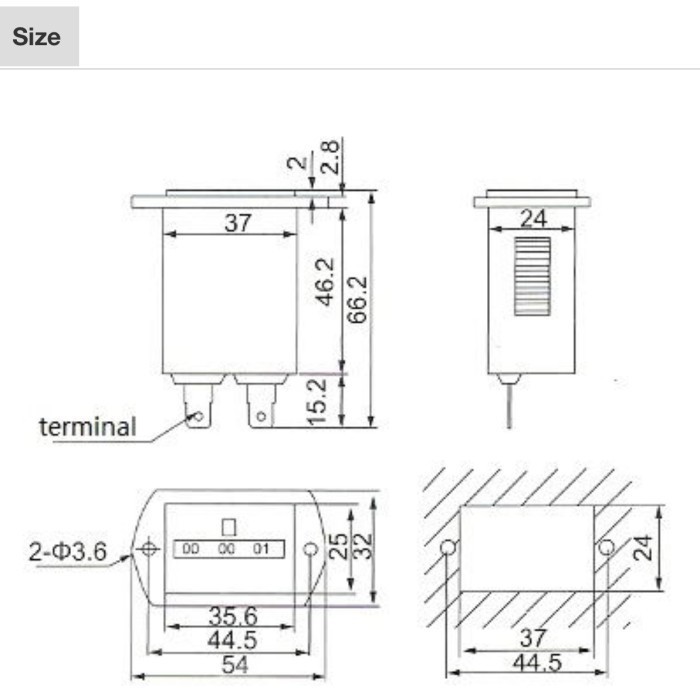 Jual Sys-1 Hourmeter Ac 100V-250V Hour Meter Sku 2-012-0008 | Shopee ...