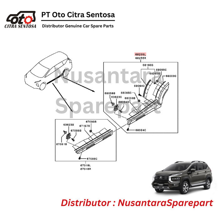 Jual New Garnish Spoiler Pintu Belakang Kiri Ori New Xpander Cross ...