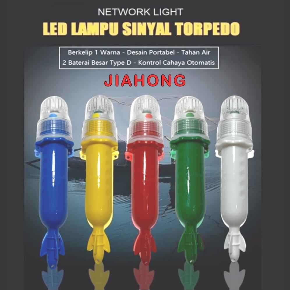 Jual Murah Lampu Torpedo Jiahong Nelayan 5 Led 1 Warna Cahaya -Lampu Sinyal Nelayan 2 Baterai ...