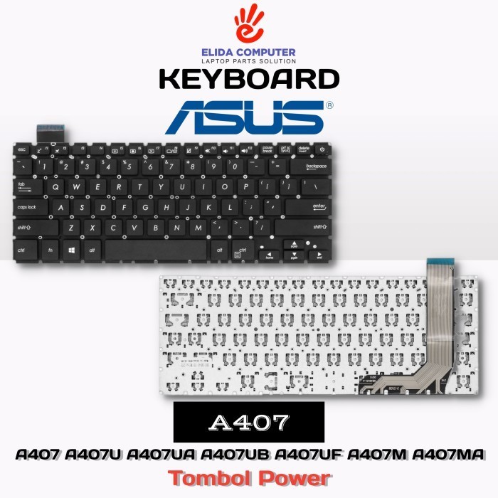Jual Keyboard Asus Vivobook X407 X407M X407Ma X407U X407Uf X407Ubr ...