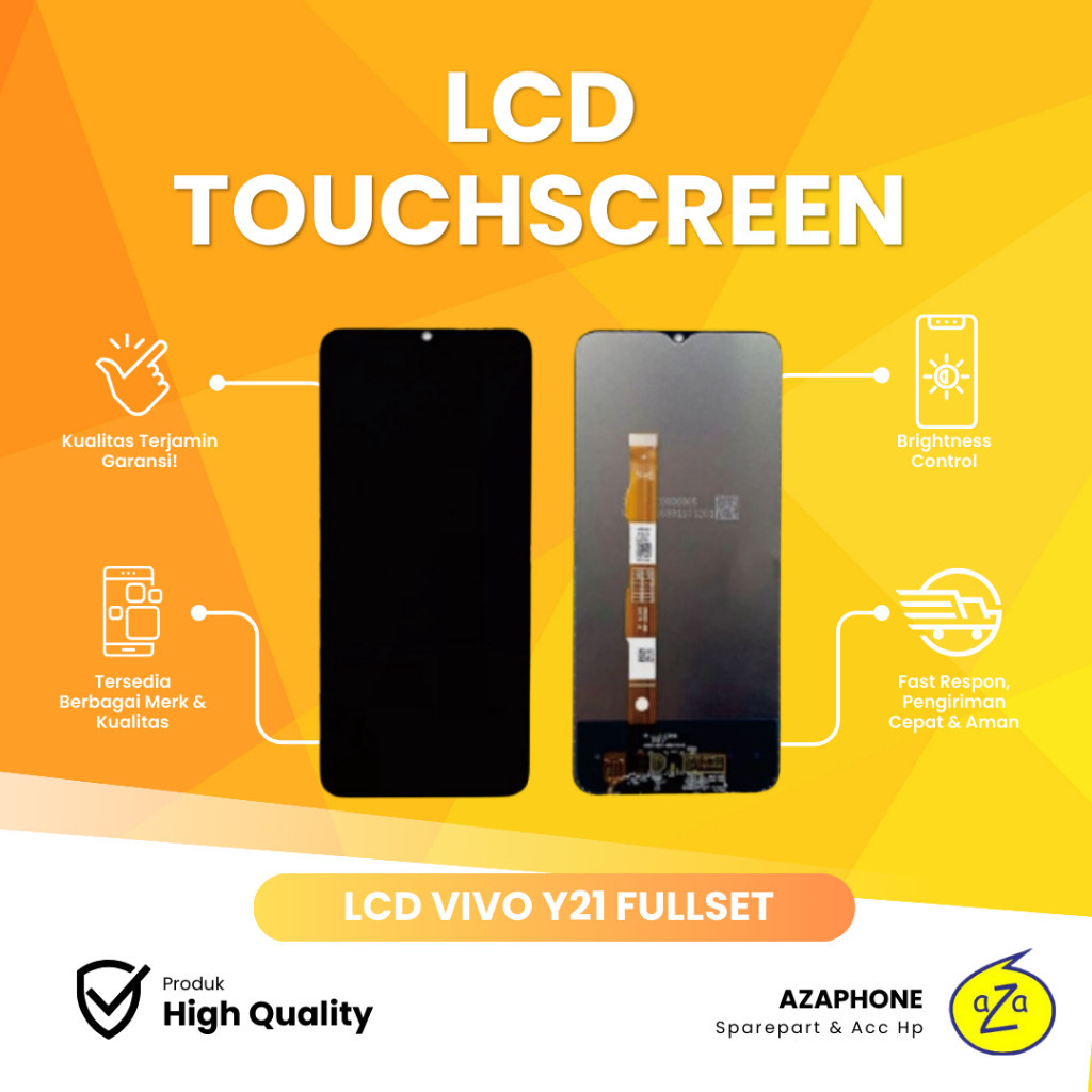 Jual Lcd Vivo Y21 / Y21S 2020 2021 Black Fullset + Touchscreen | Shopee ...