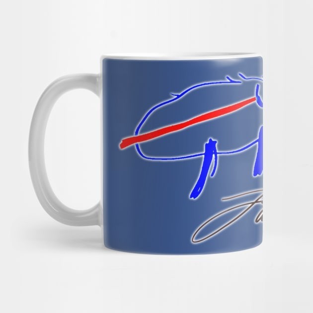 Jual Josh Allen Menggambar Logo Tagihan + Mug Kopi Khas Josh Allen ...