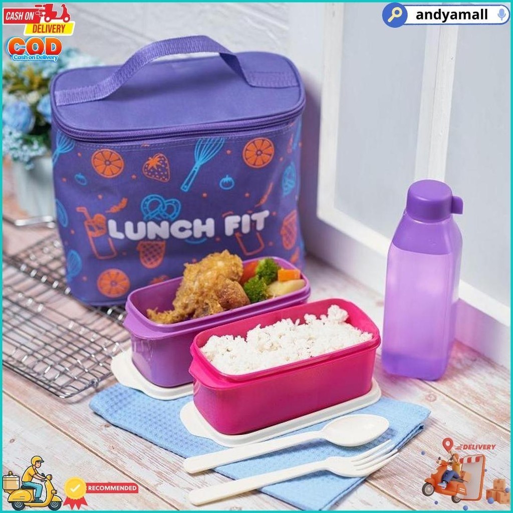 Jual Kotak Makan Beserta Tas Lunch Box Set / Tas Bekal Makan Set Lunch ...