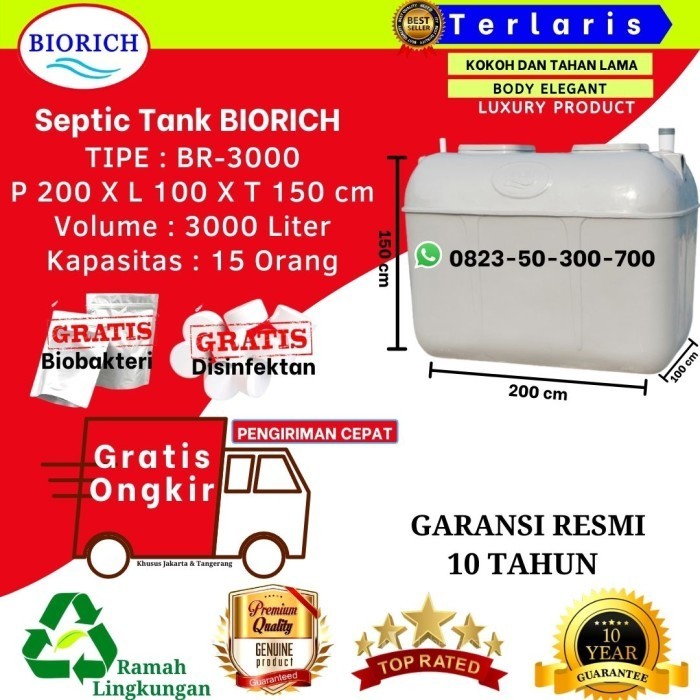 Jual Septic Tank BIO, Tangki Septik BIORICH, BioTank - BioFIL Septic ...