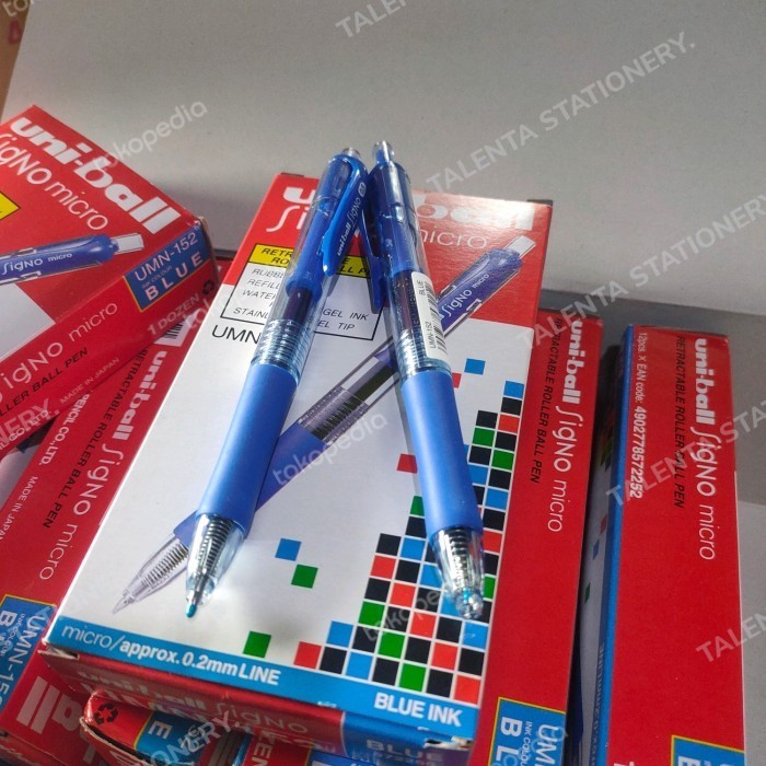 Jual Pulpen Uni Ball Signo Biru Umn-152 Signo Micro 0,5 Original Murah ...
