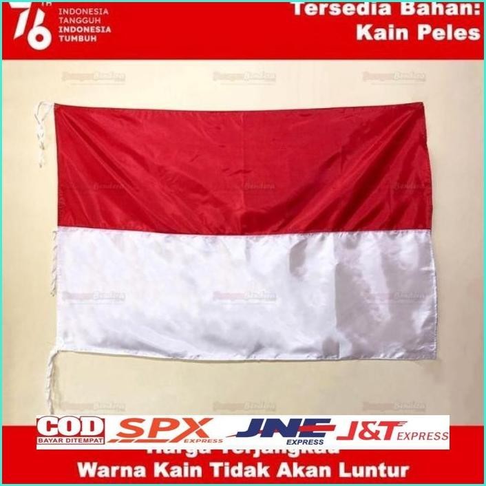 Jual Extra Bendera Merah Putih 70X110 Bahan Satin / Peles Halus Limited ...