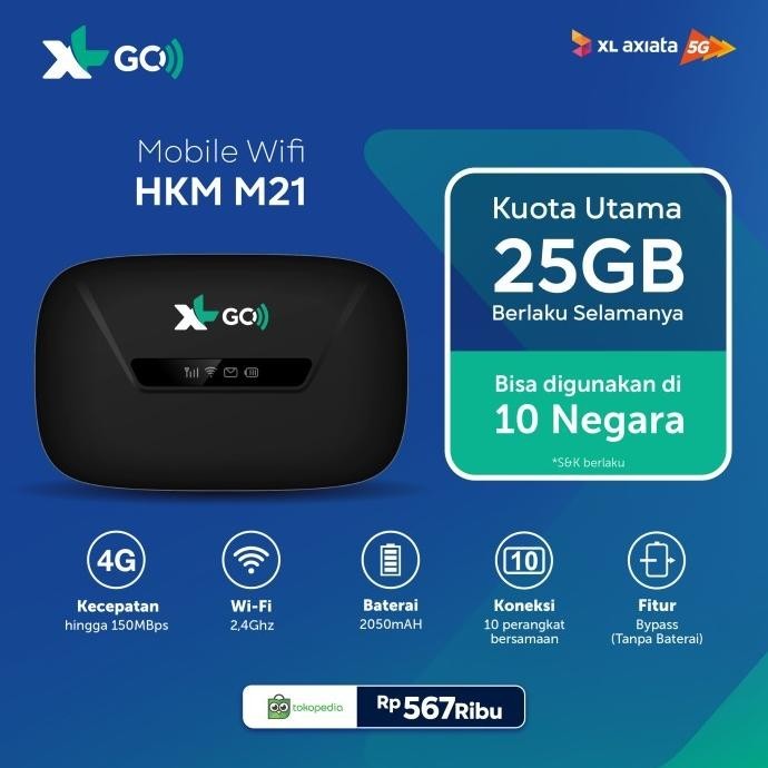 Jual HARGA DISC - Modem Mifi HKM M21 XL 4G LTE UNLOCK - HKM M21 XL GO ...