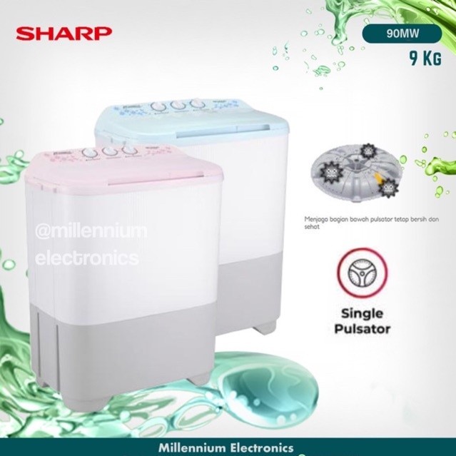 Jual MESIN CUCI SHARP 2 TABUNG 9 kg EST 90 MW 90mw | Shopee Indonesia
