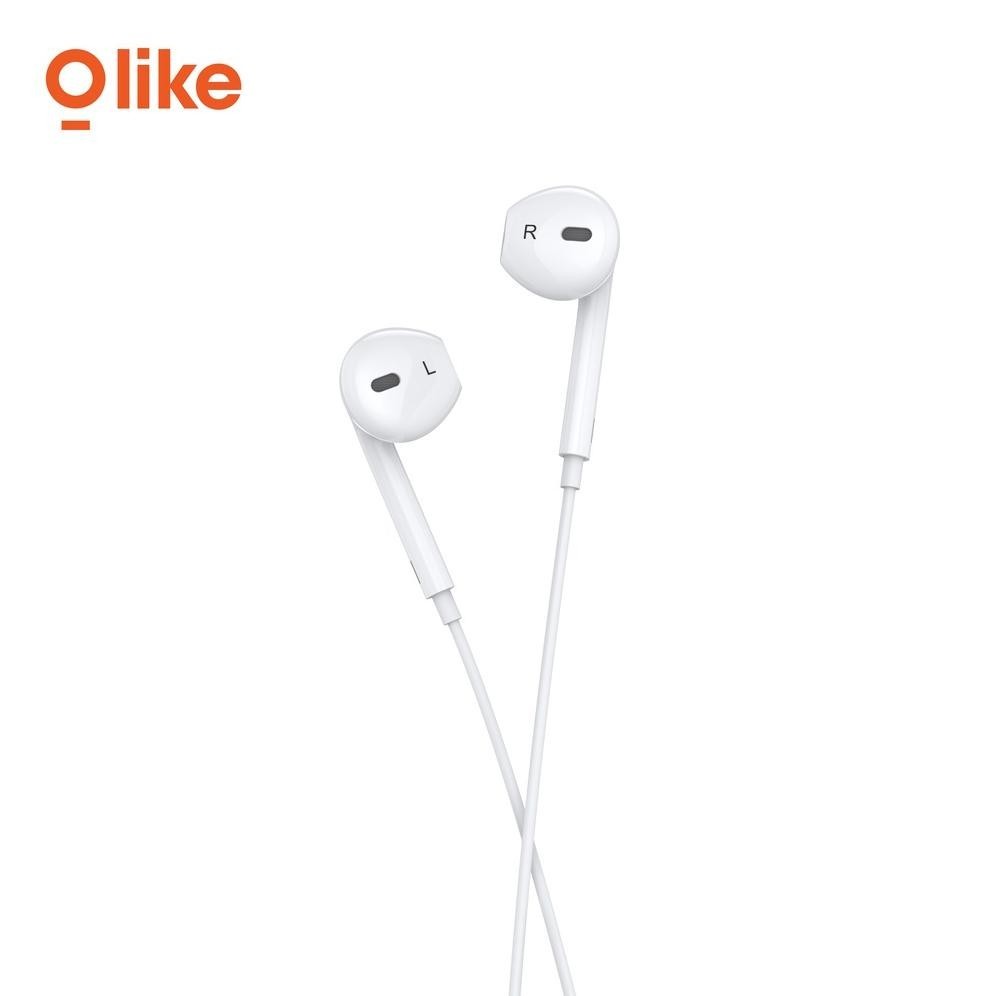 Jual PROMO OLIKE HEADSET IPHONE LIGHTNING HANDSFREE WIRED EARPHONE MIC ...