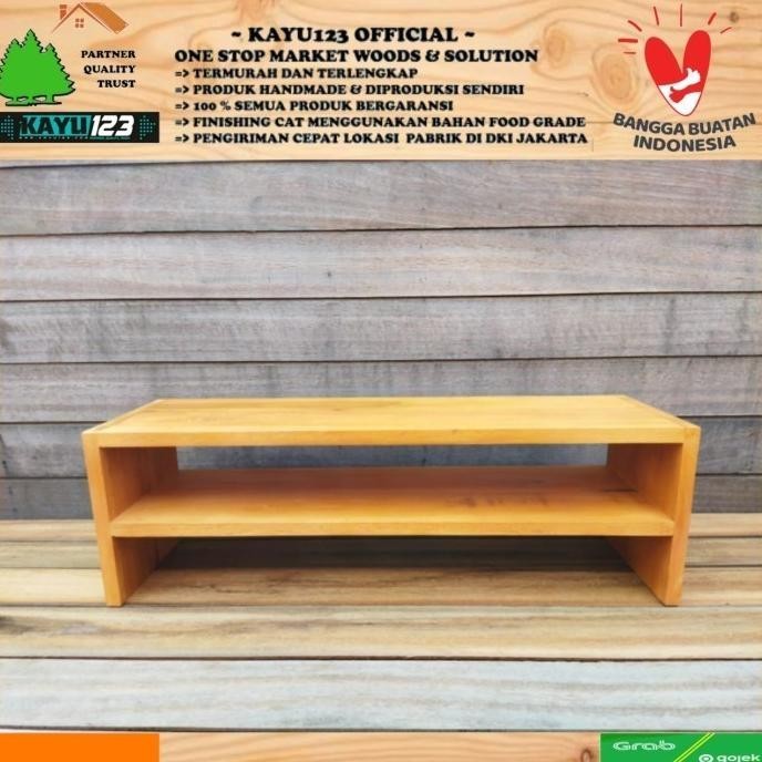 Jual Meja monitor kayu minimalis wooden table monitor table tv stand ...
