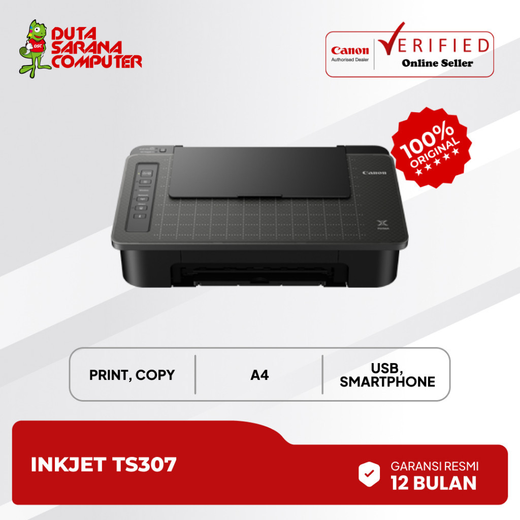 Jual CANON Pixma TS307 TS 307 Printer Single Function Wifi Tinta ...
