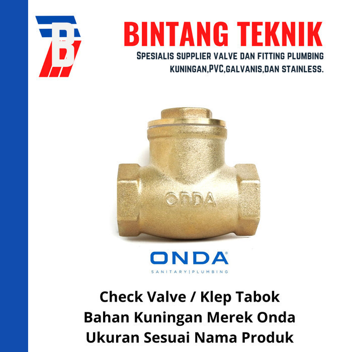 Jual Check Valve 12" Inch Kuningan Onda | Shopee Indonesia