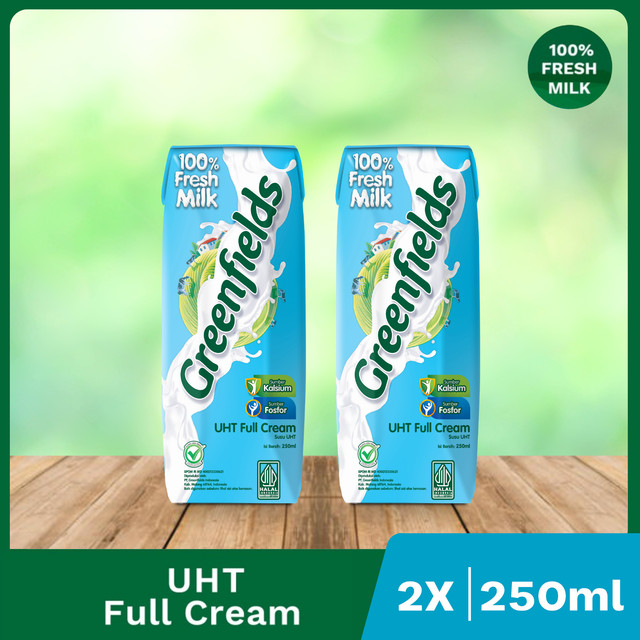 Jual Greenfields Susu UHT Full Cream 250ml x 2 pcs | Shopee Indonesia