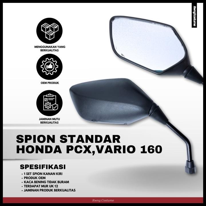 Jual HOT DEAL KACA SPION STANDAR HONDA PCX, VARIO 160 / SPION HONDA PCX, VARIO 160 !!! | Shopee ...