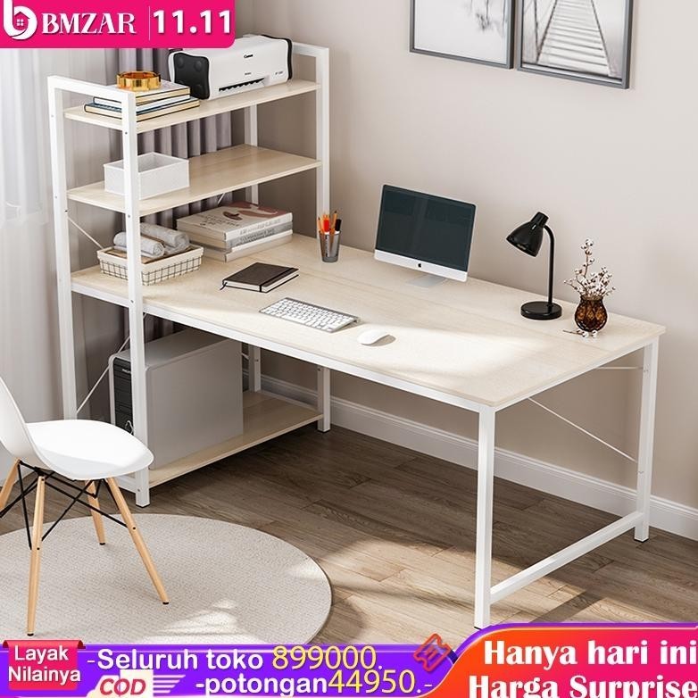 Jual Meja Kantor Minimalis Meja Belajar Serbaguna Meja Kerja Dengan Rak ...