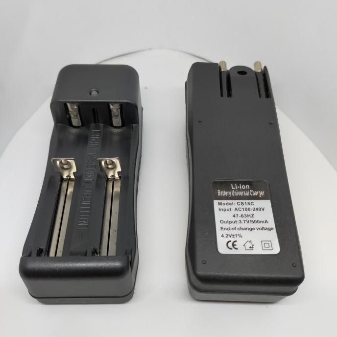Jual Tempat Charger Isi 2 Batrai Senter Swat 18650 3.7V (Model Colok ...