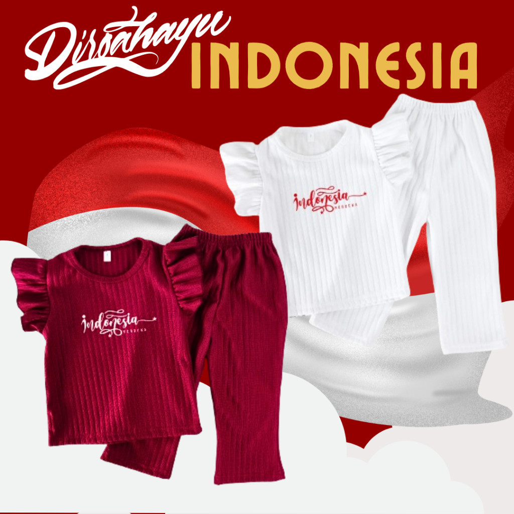 Jual Set Anak Selamat Merdeka Paling Baru Setelan Kid Kmerdekaan ...