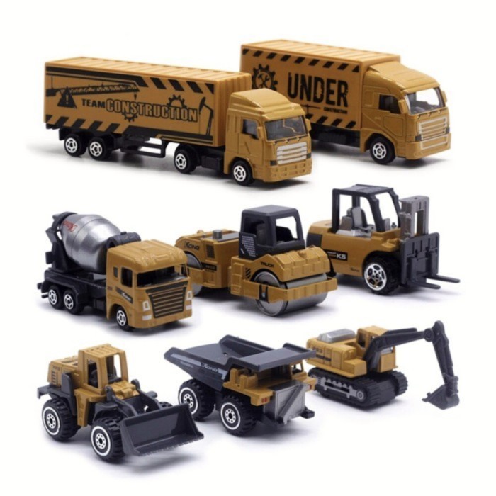 Jual Fhare [Promo] Mainan Truk Konstruksi Peta Jalan Map Set Diecast ...
