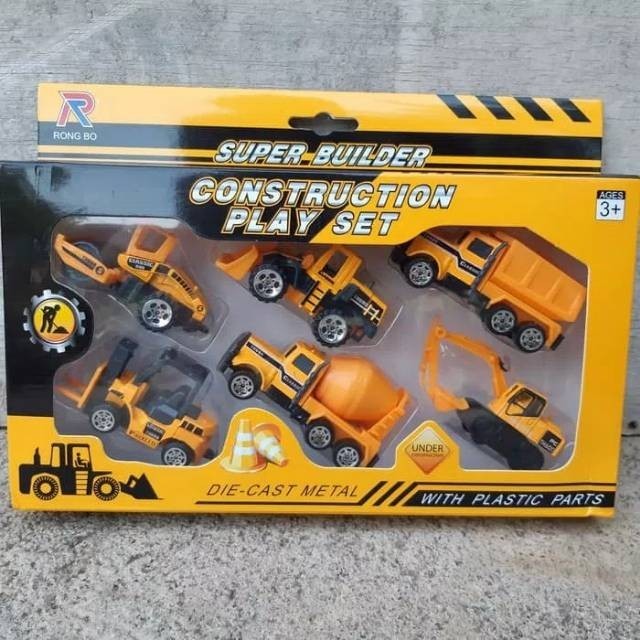 Jual Fhare Diecast Set Truck Forklift Mobil Kontainer Traktor Miniatur ...