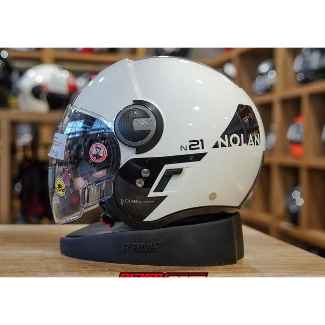 Jual Helm Motor Nolan N21 Visor Agility 117 Half Face Original Italy | Shopee Indonesia