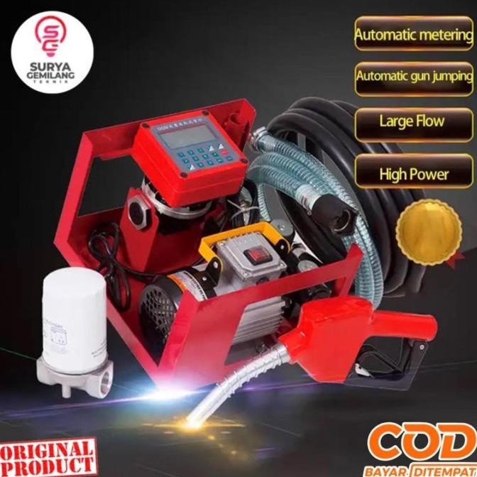 Jual POMPA TRANSFER BBM FLOWMETER DIGITAL FUEL PUMP DISPENSER SOLAR ...