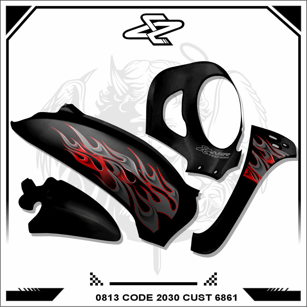 Jual Striping scoopy prestige 2021 motif arai transparan stiker honda ...