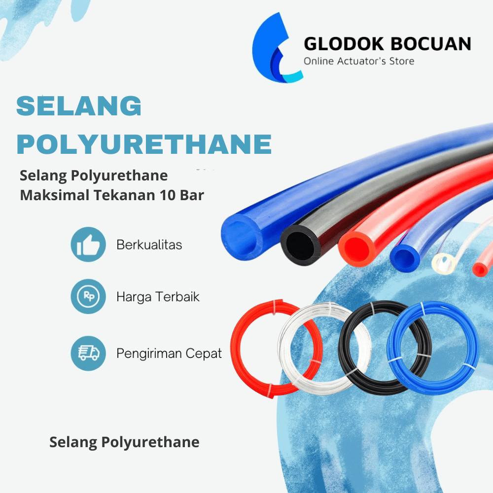 Jual SELANG ANGIN PNEUMATIC PU HOSE PU (POLYURETHANE) 12mm x 8mm HARGA PERMETER | Shopee Indonesia