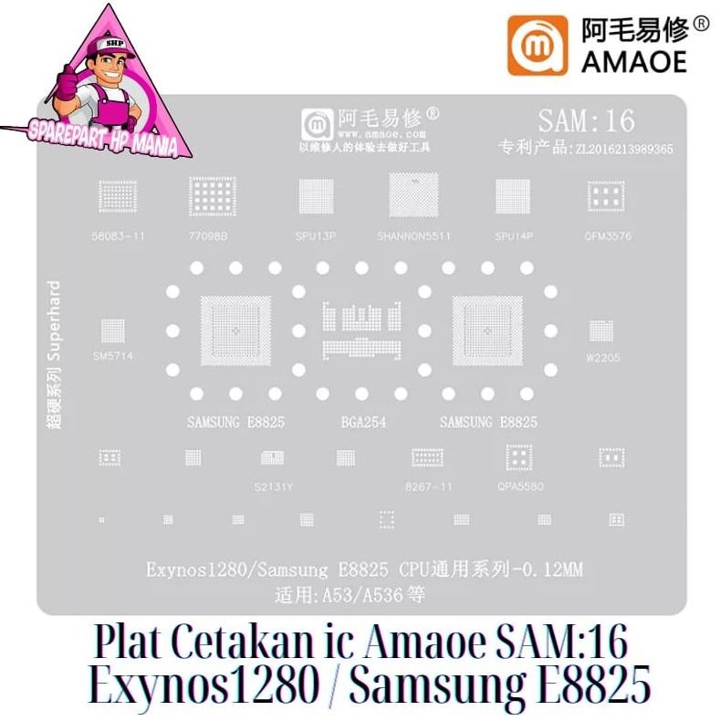 Jual Terbaru Plat Cetakan Ic Cpu Bga Amaoe Sam16 Exynos1280 E8825 Sam 16 | Shopee Indonesia