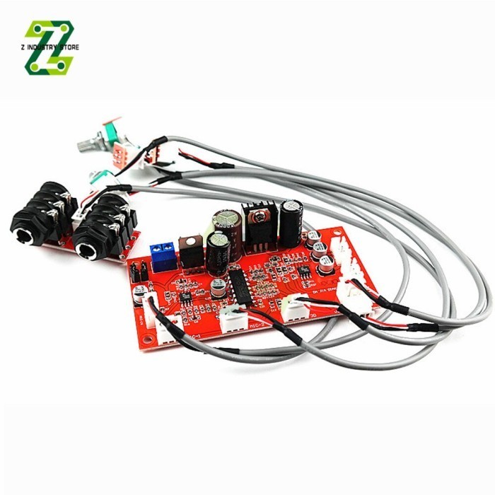 Jual Module Audio Pre-Amp 2 Mic Reverb Delay Echo Pt2399 Mikrofon ...