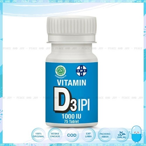 Jual VITAMIN D3 IPI ISI 75 TABLET 1000 IU IPI MENINGKATKAN DAYA TAHAN ...