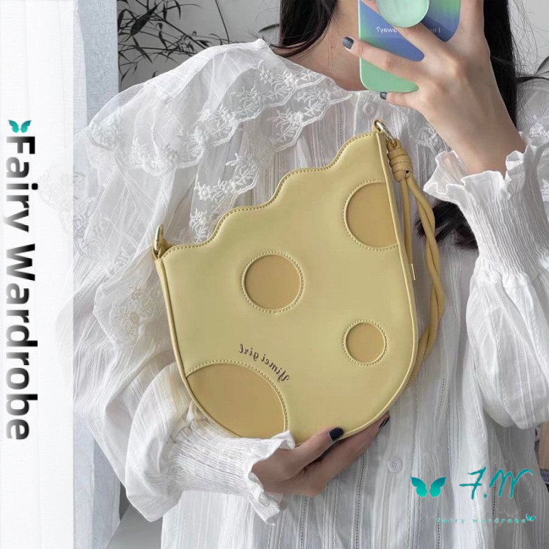 Jual Cheese Underarm bag Women's Original Retro Shoulder Bag High-Grade ...