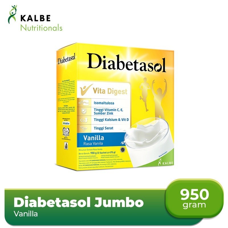Jual Diabetasol Jumbo Vanilla 950gr | Shopee Indonesia