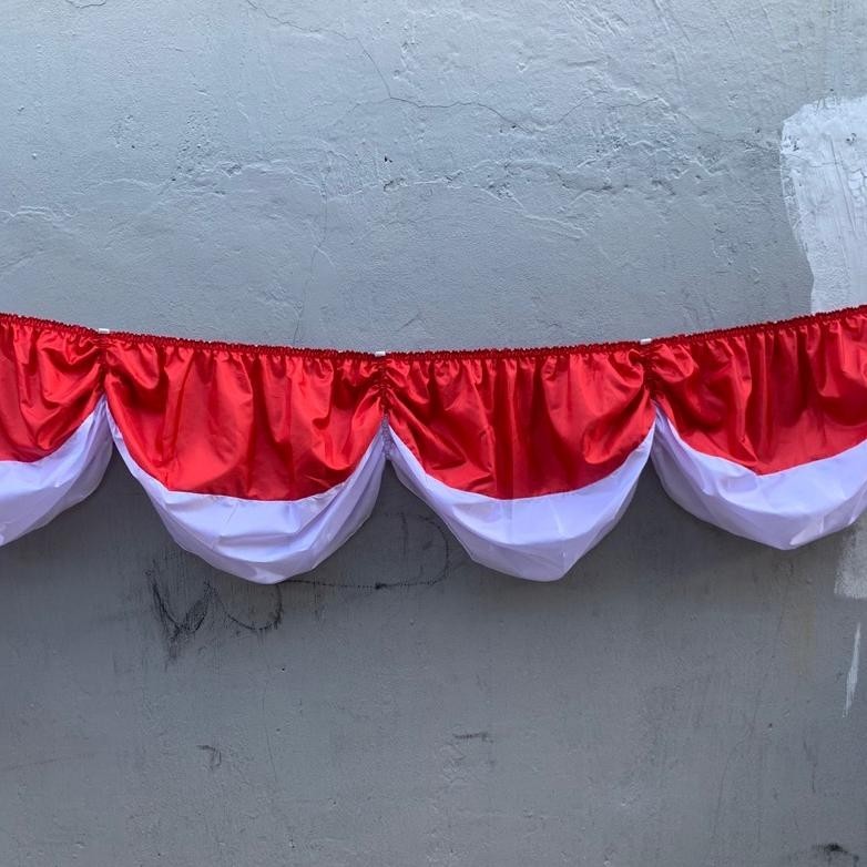 Jual Original Bendera Background Karet 10 Meter Dan 8 Meter Indonesia Merah Putih Dinding Bahan ...