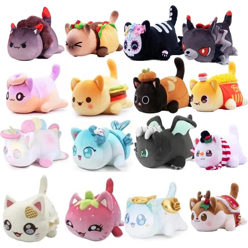 Jual Aphmau Meows Cat Plush Toy Soft Meemeow Stuffed Donut Cat Plushes ...